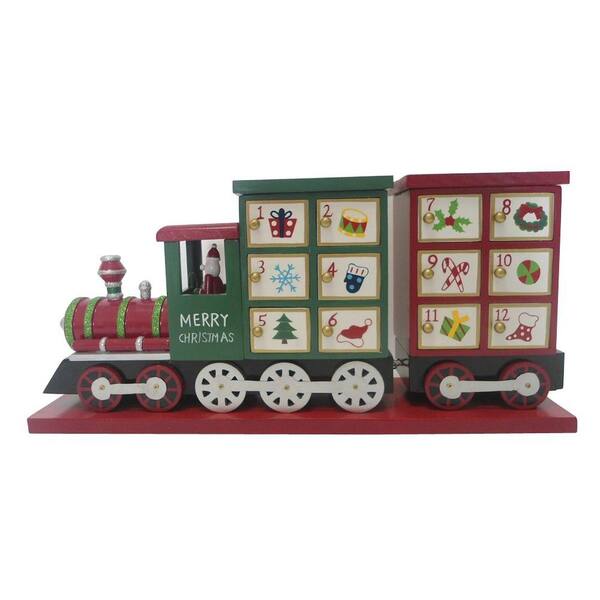 Home Accents Holiday 7.47 in. Train Advent Calendar C106575 - The Home ...