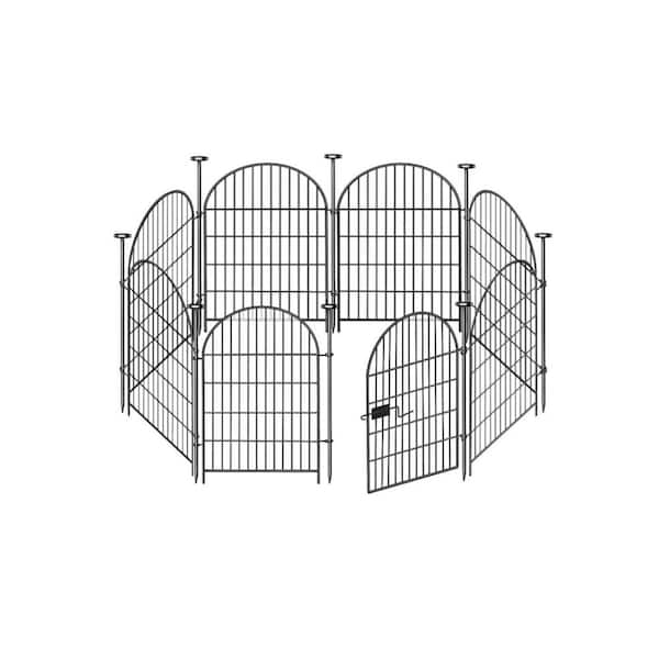 FAWEY TRED INC 36 in. Garden Animal Barrier Fence with Gate, 8-Panels ...