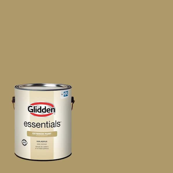 Glidden Essentials 1 gal. PPG1104-5 Cool Camel Flat/Matte Exterior ...