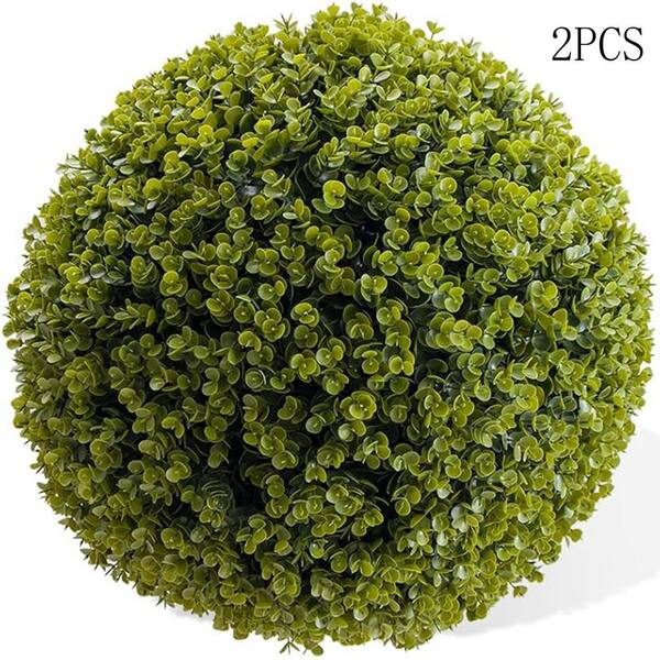 Garvee 1. 74FT 2PCS Artificial Plant Eucalyptus Leaf Tree, Grass Ball ...