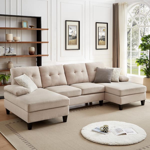 Double chaise sectional sofa store