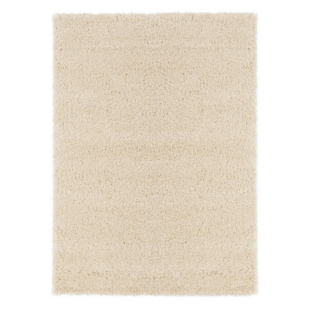 Reviews for Ottomanson Cozy Cream 7 ft. 10 in. x 9 ft. 10 in. Plush ...