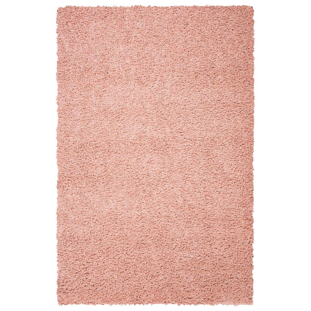 SAFAVIEH August Shag Rose 5 ft. x 7 ft. Solid Area Rug AUG200X-57W ...