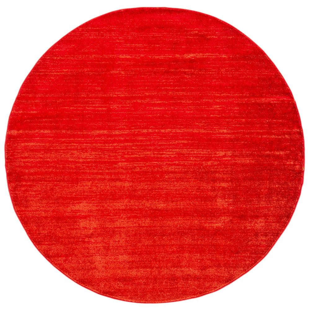 SAFAVIEH Adirondack Red/Gray Solid Color 7 ft. x 7 ft. Striped Round ...