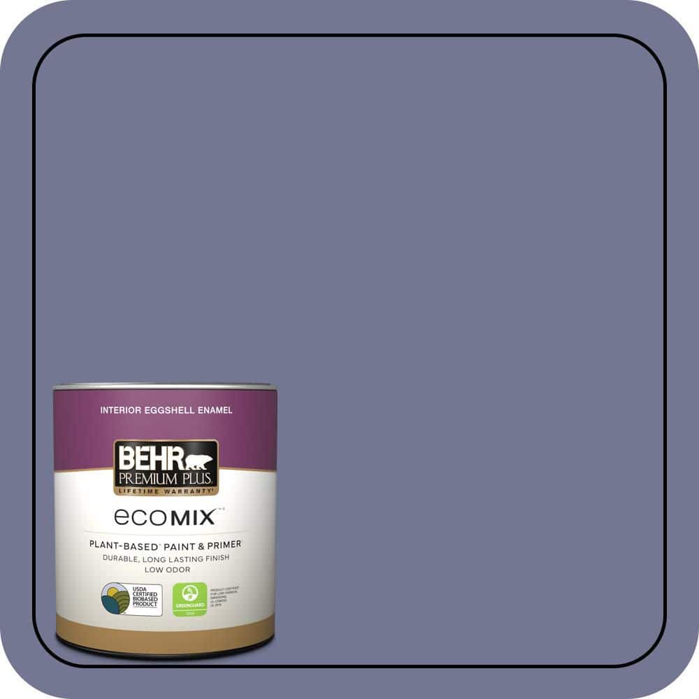 BEHR PREMIUM PLUS 1 qt. #S560-5 Royal Fortune Eggshell Enamel EcoMix ...