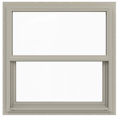 JELD-WEN 35.5 in. x 35.5 in. V-2500 Series Desert Sand Vinyl Single ...