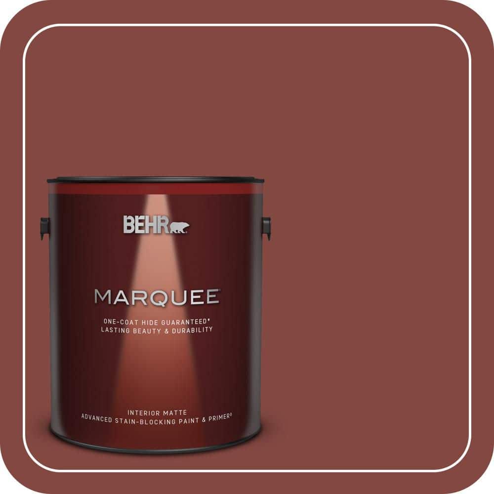 BEHR MARQUEE 1 gal. #S-H-170 Red Brick Matte Interior Paint & Primer ...