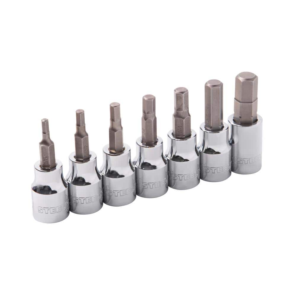 Steelman 3/8 in. Drive SAE Hex Bit Socket Set (7-Piece) 55481 - The ...