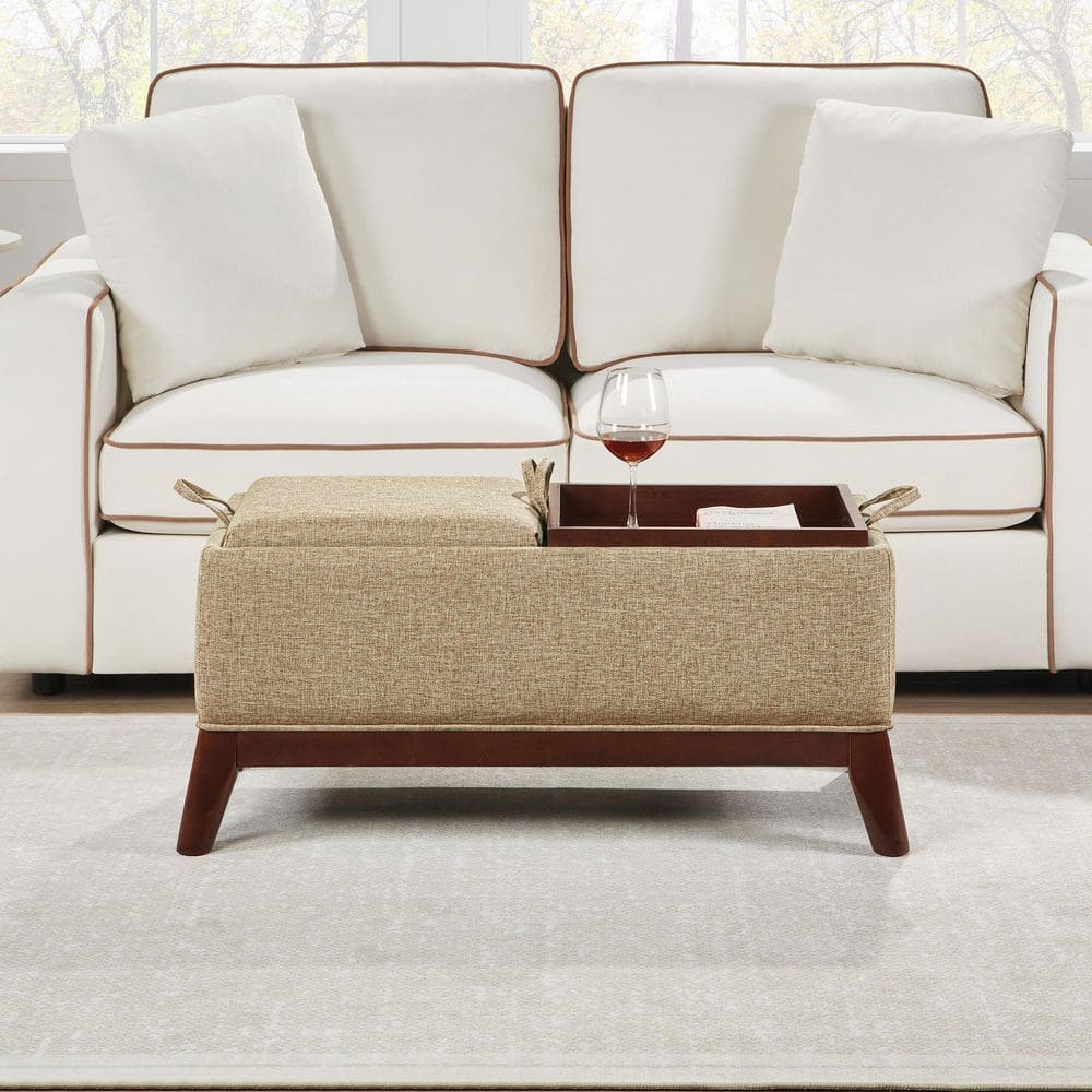Convenience Concepts Designs 4-Comfort Sandhill Tan Fabric Storage ...