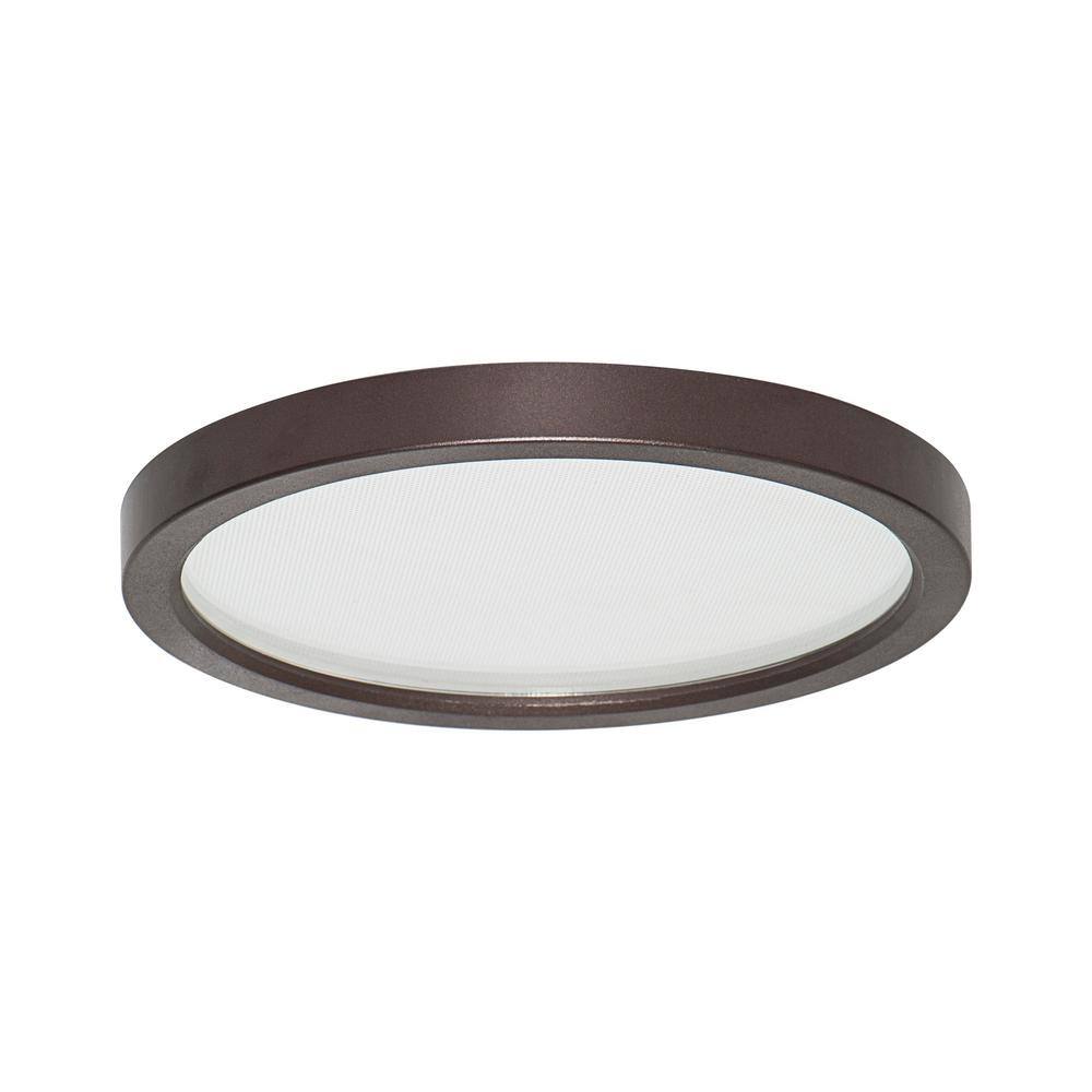 AMAX LIGHTING Round Slim Disk Length 7 in. Bronze Round Fixture 3000K ...