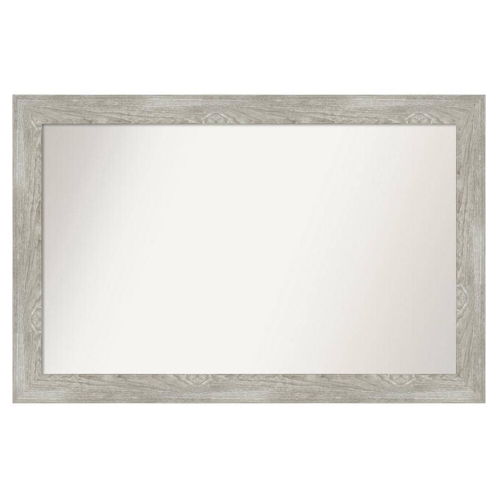 Amanti Art Dove Greywash 52 in. x 34 in. Custom Non-Beveled Distressed ...