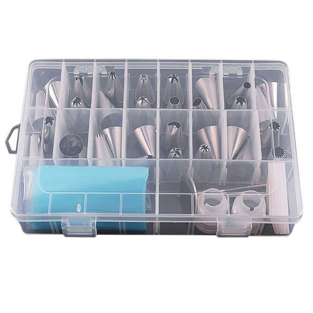 Anqtovp 39-Piece Piping Bags and Tips Set w/ Stainless Steel Icing Tips ...