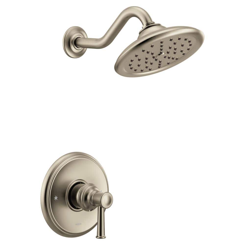 MOEN Belfield M-CORE 3-Series 1-Handle Eco-Performance Shower Trim Kit in Brushed Nickel (Valve ...