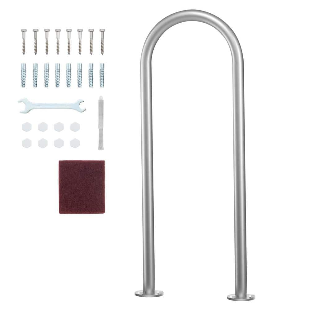 VEVOR Pool Handrail, 36 x 13 in. Pool Railing, Aluminum Swimming Pool ...