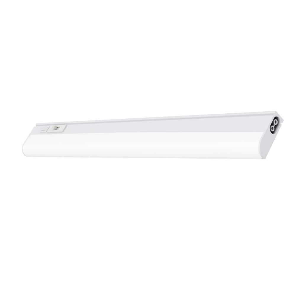 Commercial Electric 18 in. Plug-In White Integrated LED Linkable 2 ...