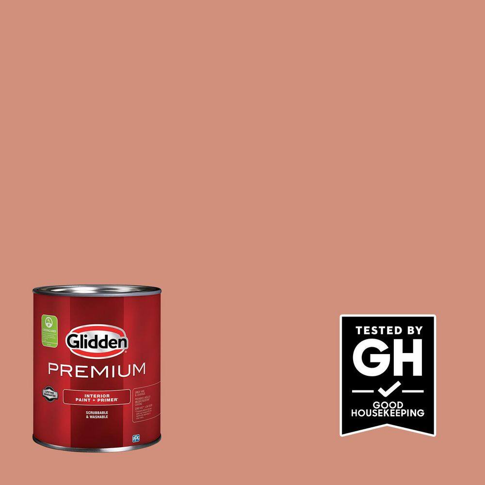 Glidden Premium 1 qt. Orange Essential PPG1063-5 Semi-Gloss Interior ...