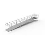EZ-ACCESS PATHWAY 24 ft. Straight Aluminum Wheelchair Ramp Kit with ...