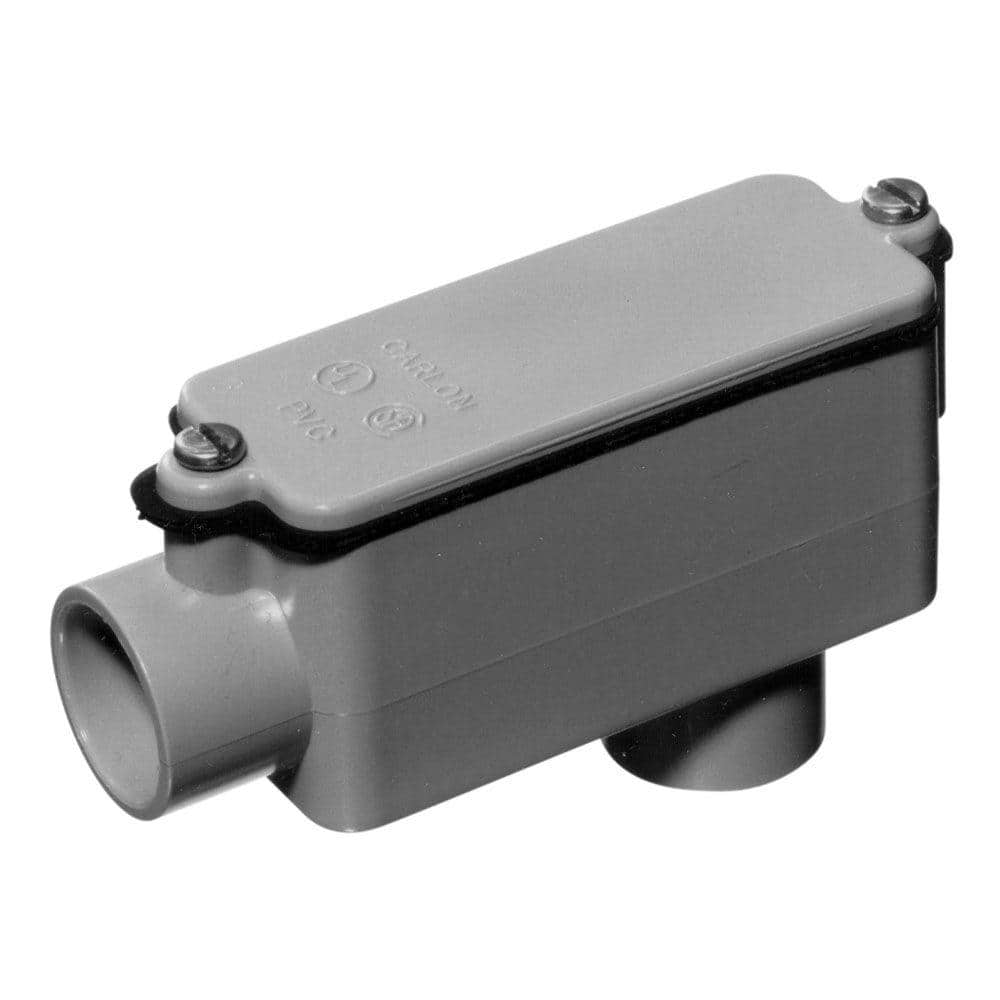 Carlon 1-1/2 in. Sch. 40 and 80 Electrical PVC Type-LB Conduit Body ...