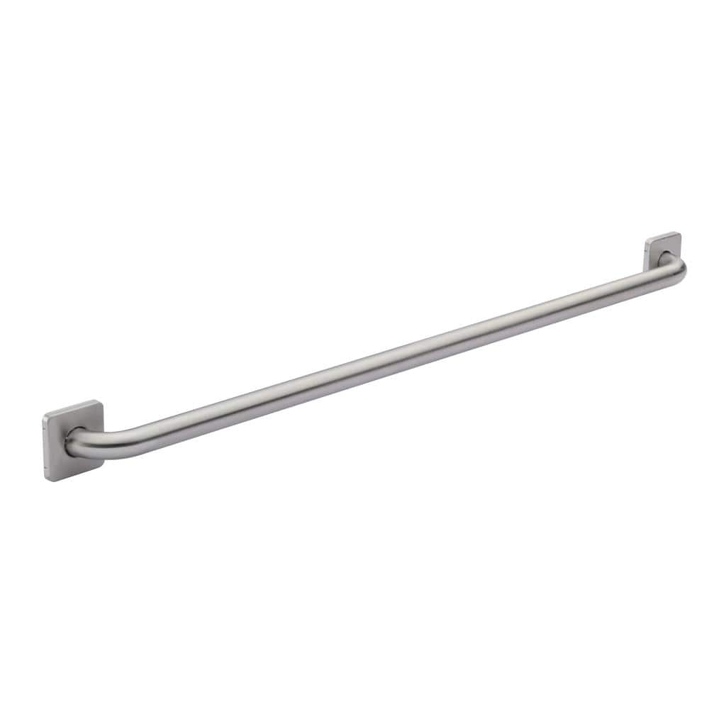 Glacier Bay Square 42 in. x 1 1/4 in. Commodity Plus Grab Bar in ...