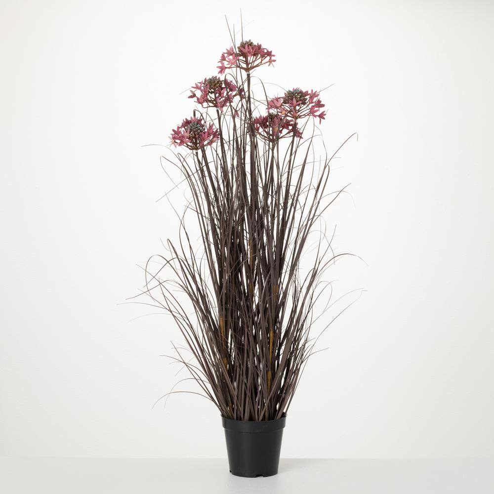 SULLIVANS 33" Artificial Tall Potted Rustic Grass; Red 02888POT - The ...