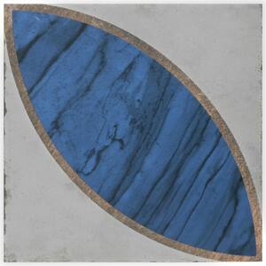 Merola Tile Renaissance Deco Indigo Corner 8 in. x 8 in. Porcelain ...