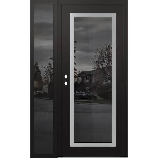 Tessari Doors C1 50 in. x 80 in. Silver P Right-Hand/Inswing Mirrored ...