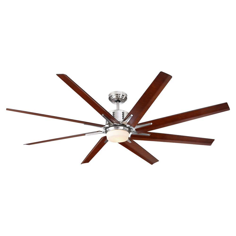 Parrot Uncle 72 in. Integrated LED Indoor Brushed Steel Silver Ceiling ...