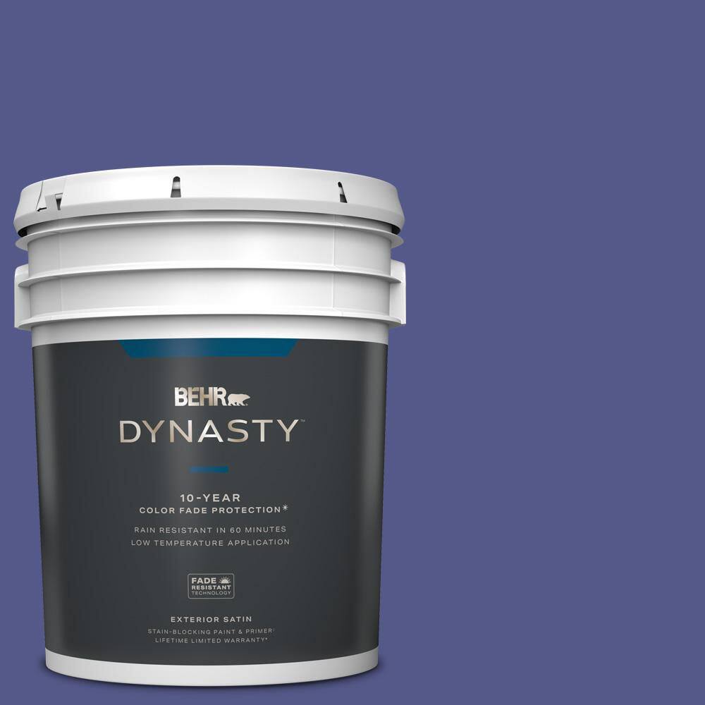 BEHR DYNASTY 5 gal. #620B-7 Wild Elderberry Satin Enamel Exterior Stain ...