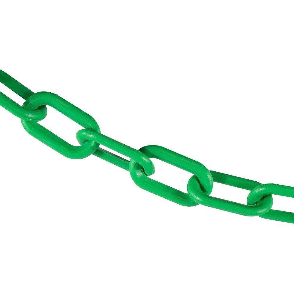 Mr. Chain 2 in. (#8, 51 mm) x 10 ft. Plastic Safety Chain in Green ...