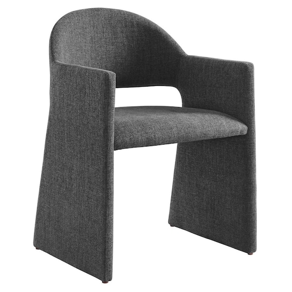 MODWAY Talia Upholstered Fabric Dining Armchair in Charcoal EEI-7082 ...