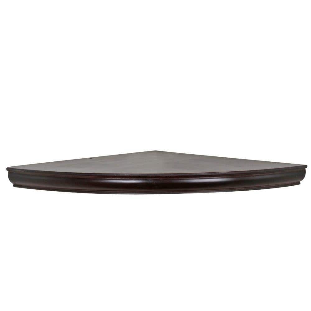 Home Decorators Collection 18 in. L x 18 in. W Profile Espresso Corner Shelf 9085610 The Home Depot
