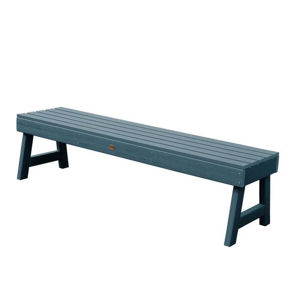 Highwood Weatherly 60 in. 2-Person Nantucket Blue Recycled Plastic ...