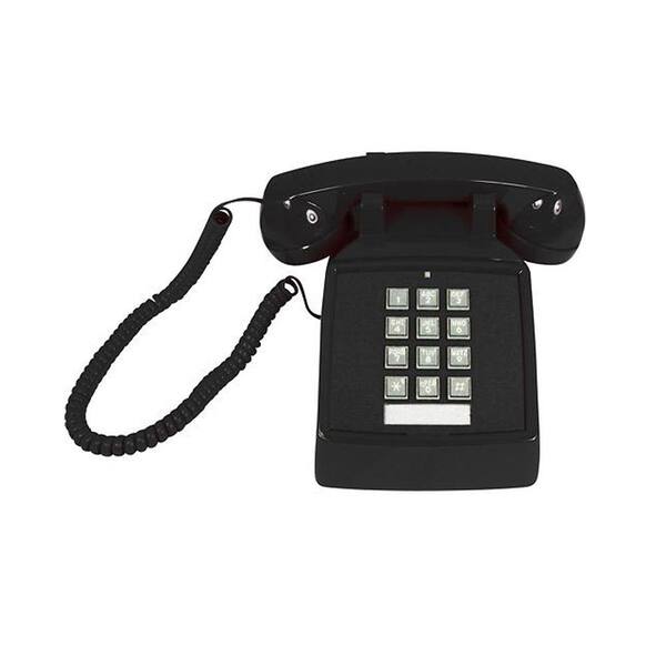 Cortelco Desk Corded Telephone with Volume Control - Black ITT-2500-V-BK