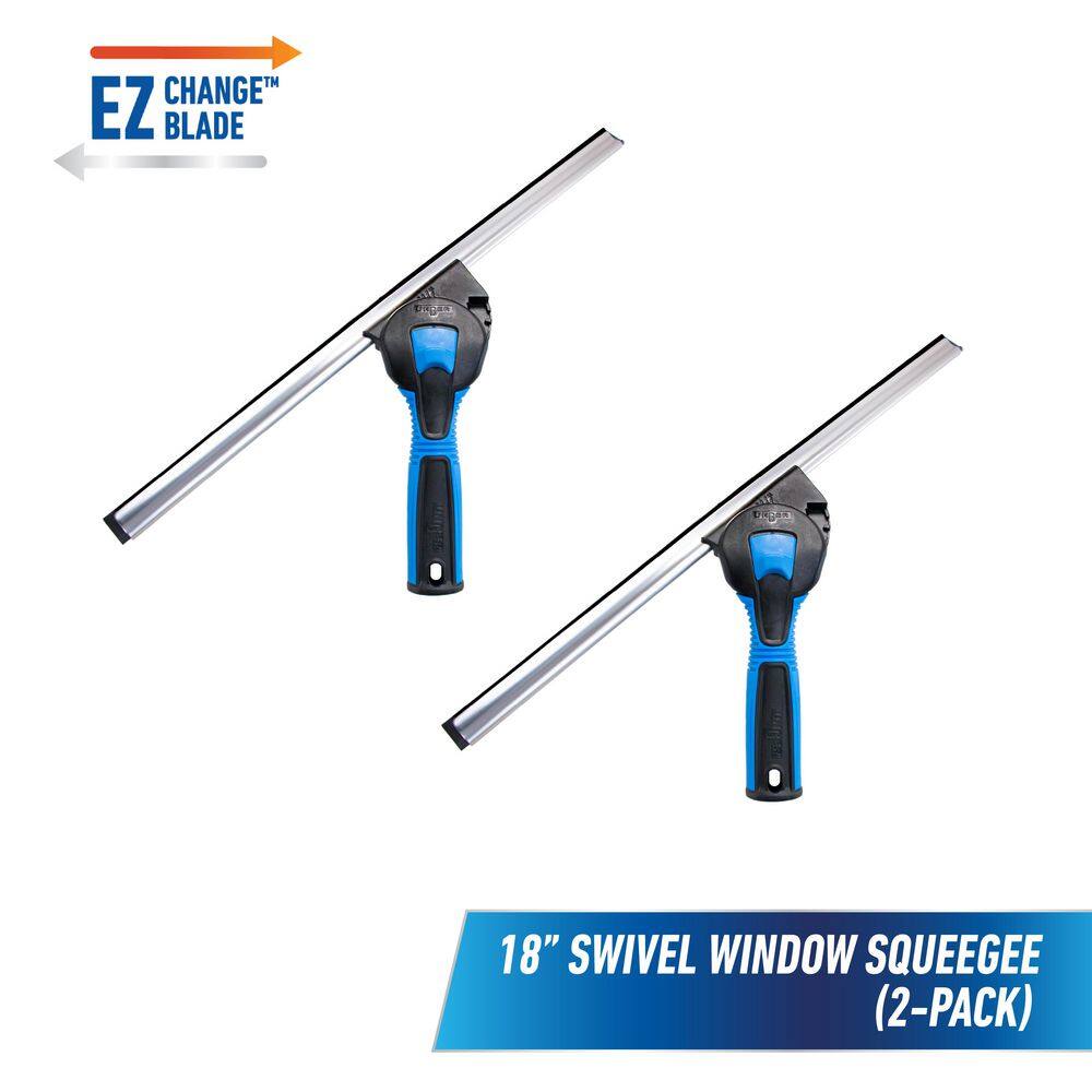 Unger 18 in. Swivel Window Squeegee (2-pack) 985510 Combo 2 - The Home Depot