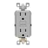Leviton 15 Amp Self-Test SmartlockPro Slim Duplex GFCI Outlet, Gray ...