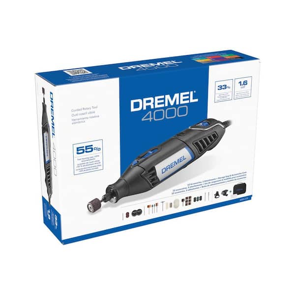 Dremel 4000 1.6 Amp Variable Speed Corded Rotary Tool Kit with 32 Accessories 2 Attachments and a Carrying Case 4000 2 32 The Home Depot