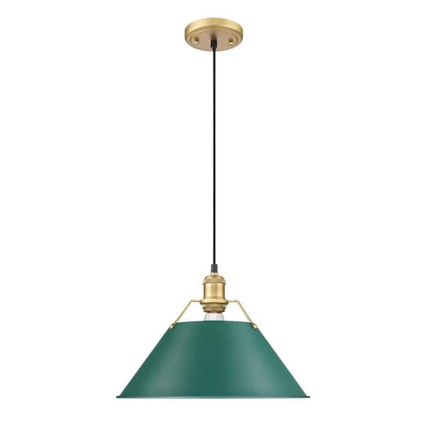Golden Lighting Orwell 100-Watt 1 Light Brushed Champagne Bronze Shaded ...