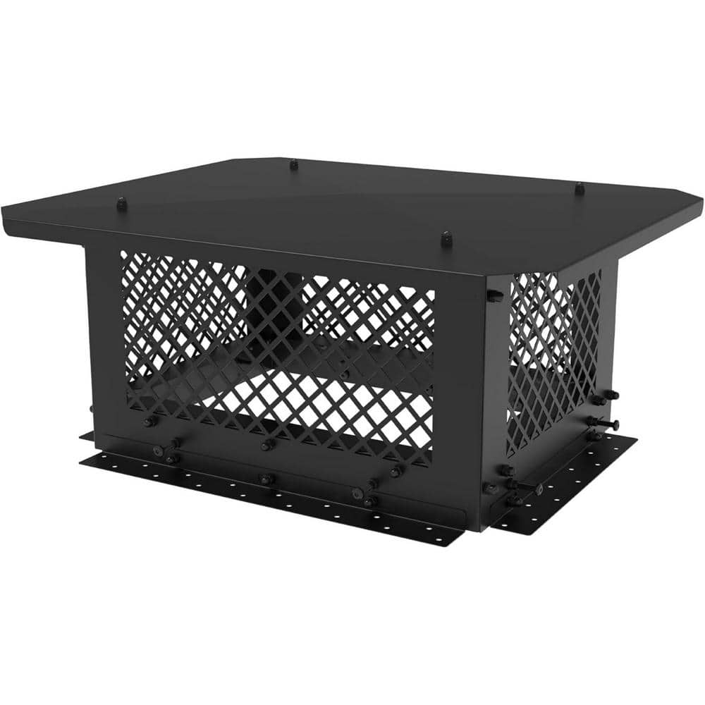 Mximu 13 in. x 17 in. Black Galvanized Steel Fireplace Chimney Caps for ...