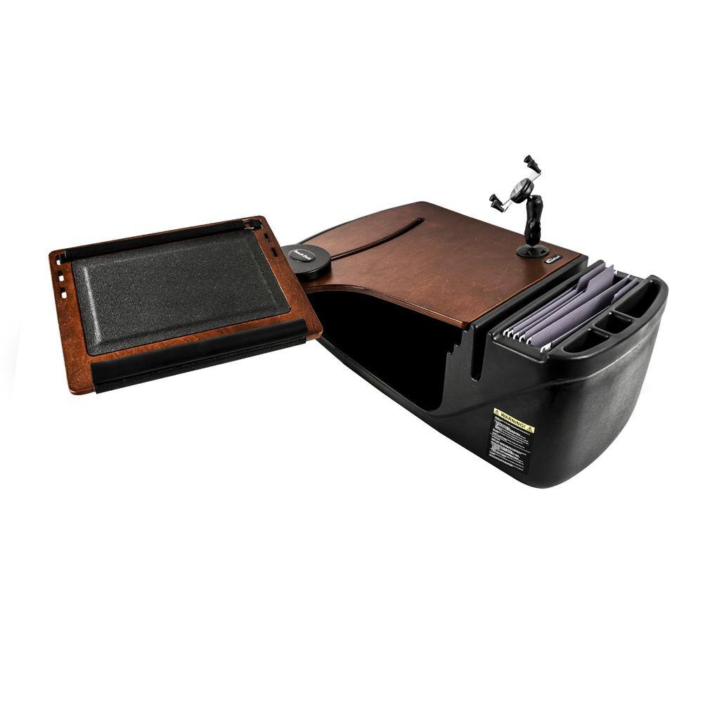 AutoExec Reach Desk Front Seat Mahogany with Built-In Power Inverter ...