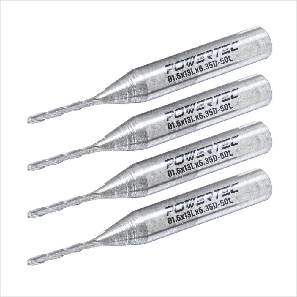‎POWERTEC 1/16 in. x 1/4 in. Shank Up Cut Tungsten Carbide Spiral ...