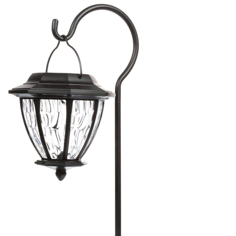 Buy Solar Matte Black Outdoor Integrated LED Shepard Hook Landscape ...