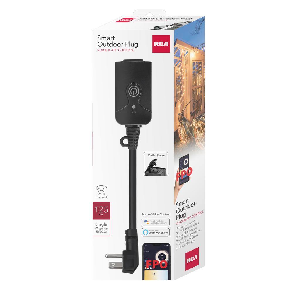 RCA Smart Adapter Outdoor Plug PLG205BK - The Home Depot