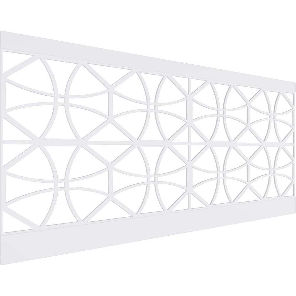 Ekena Millwork 44 in. H x 94-1/2 in. W 28.92 sq. ft. Haswell PVC ...