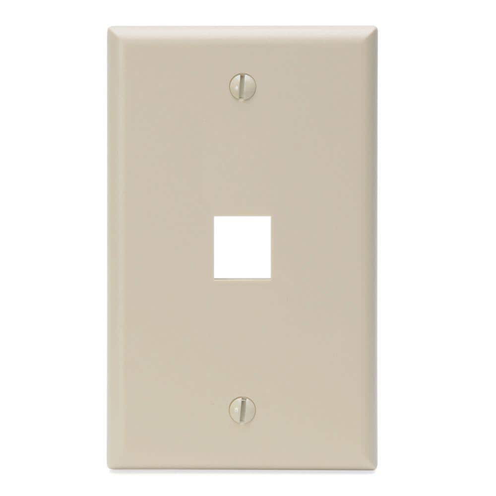 Leviton White 1-Gang Audio/Video Wall Plate (1-Pack) R02-41091-1I1 ...