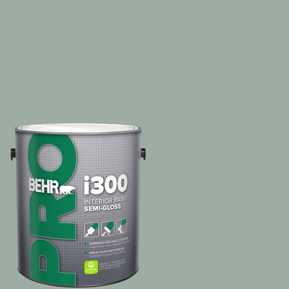 BEHR PRO 1 gal. #N420-3 Misty Moss Semi-Gloss Interior Paint PR37001 ...