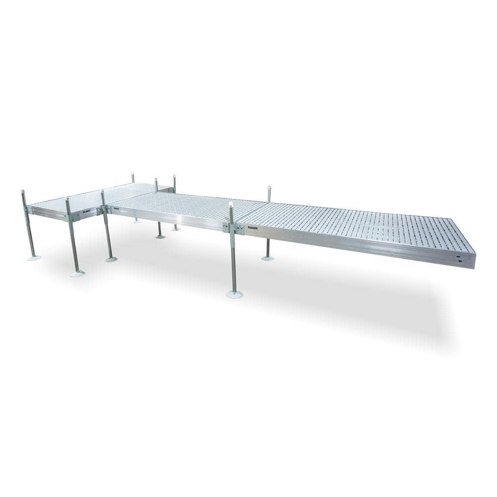 Tommy Docks 20 ft. T-Style Aluminum Frame with Gray Titan Platinum ...