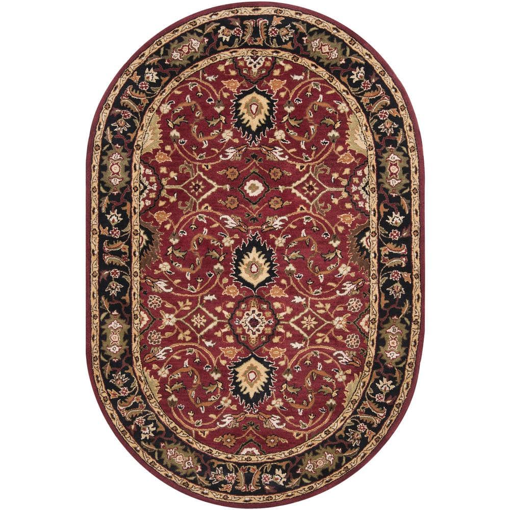 Livabliss John Red 6 ft. x 9 ft. Oval Area Rug S00151006407 - The Home ...