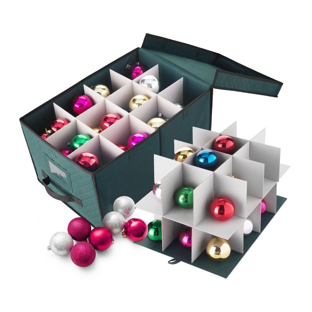 Elf Stor Fabric Christmas Ornament Storage Chest (24-Ornaments ...