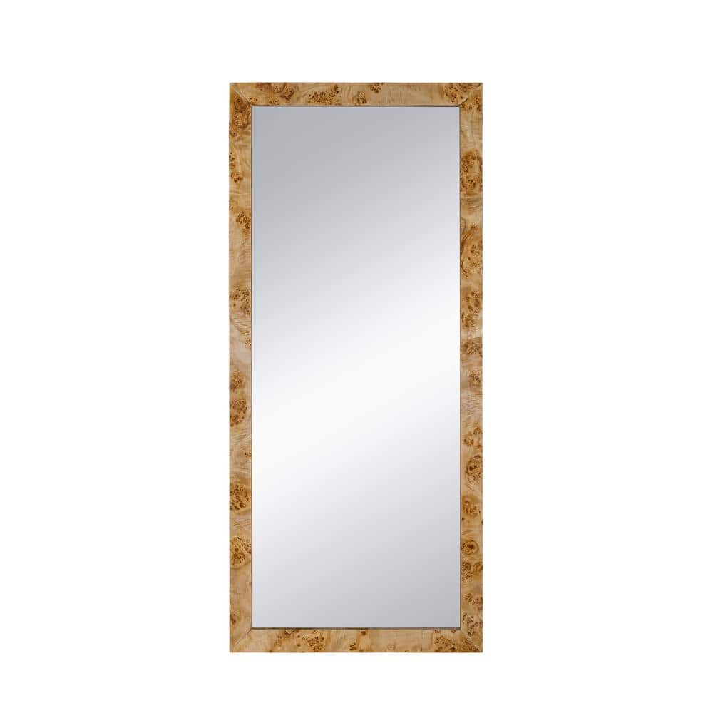 A & B Home 31.5 in. W x 71.1 in. H Veneer Brown Mirror 86333 - The Home ...