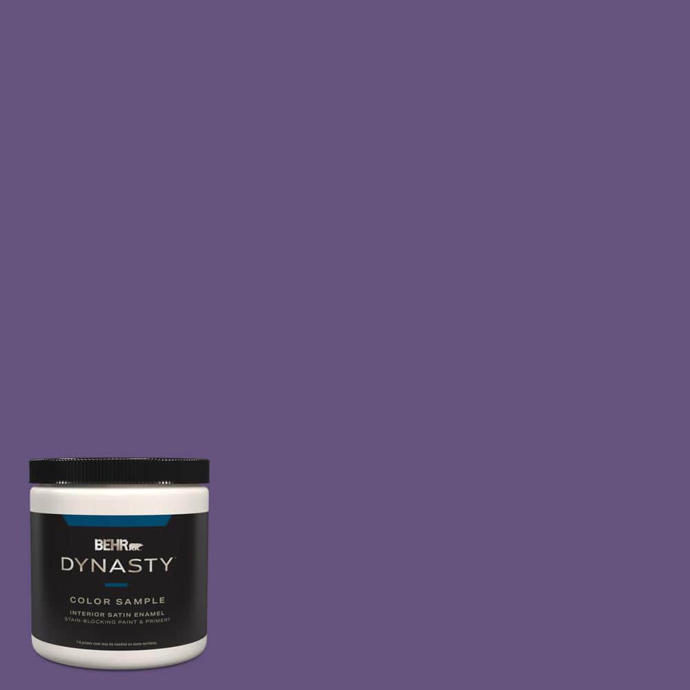 BEHR DYNASTY 8 oz. #S-G-650 Berry Syrup Satin Enamel Stain-Blocking ...